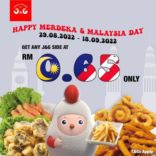 29 Aug-18 Sep 2022: J&G Fried Chicken Merdeka Special - EverydayOnSales.com
