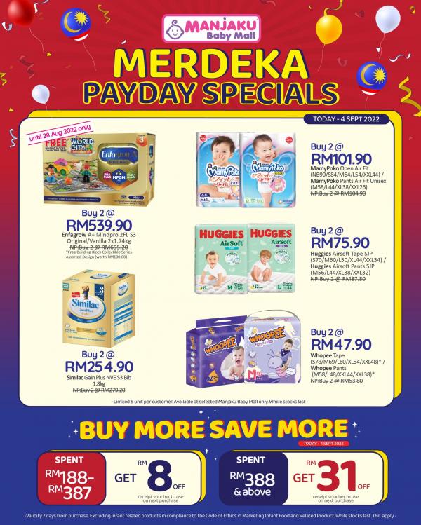 Now till 4 Sep 2022: Manjaku Merdeka PayDay Sale - EverydayOnSales.com