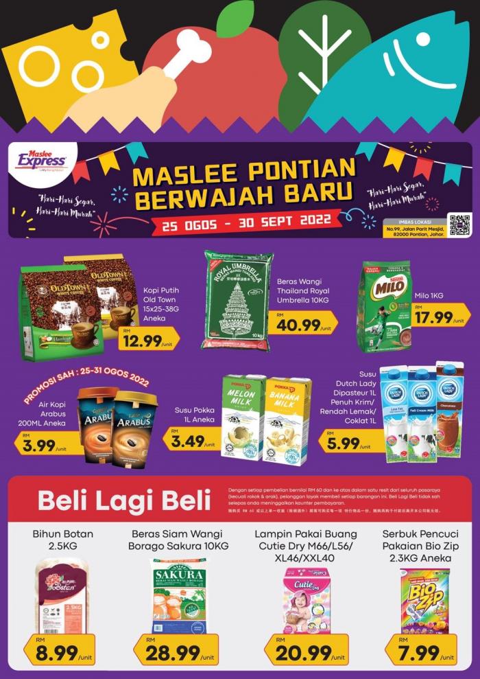 25 Aug-30 Sep 2022: Maslee Re-Opening Promotion at Pontian ...