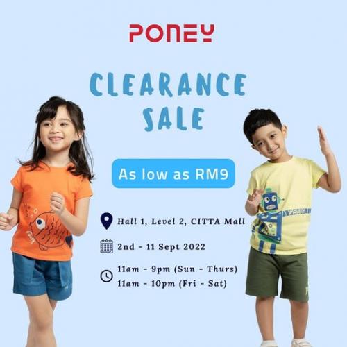 2-11 Sep 2022: Poney Clearance Sale at CITTA Mall - EverydayOnSales.com