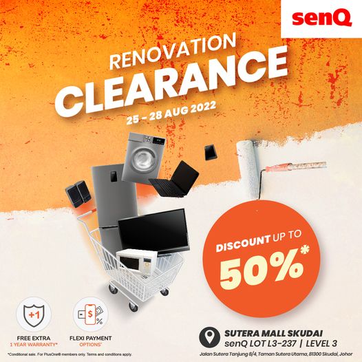 25-28 Aug 2022: SenQ Renovation Clearance Sale - EverydayOnSales.com