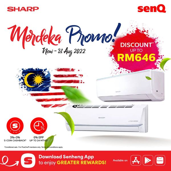 Now till 31 Aug 2022: SenQ Sharp Merdeka Promo - EverydayOnSales.com