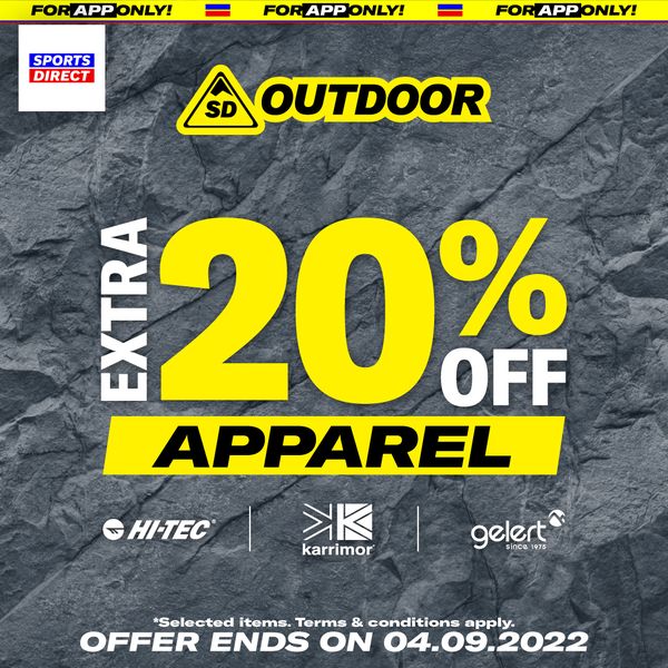 Now till 4 Sep 2022: Sports Direct Outdoor Essentials Promo ...