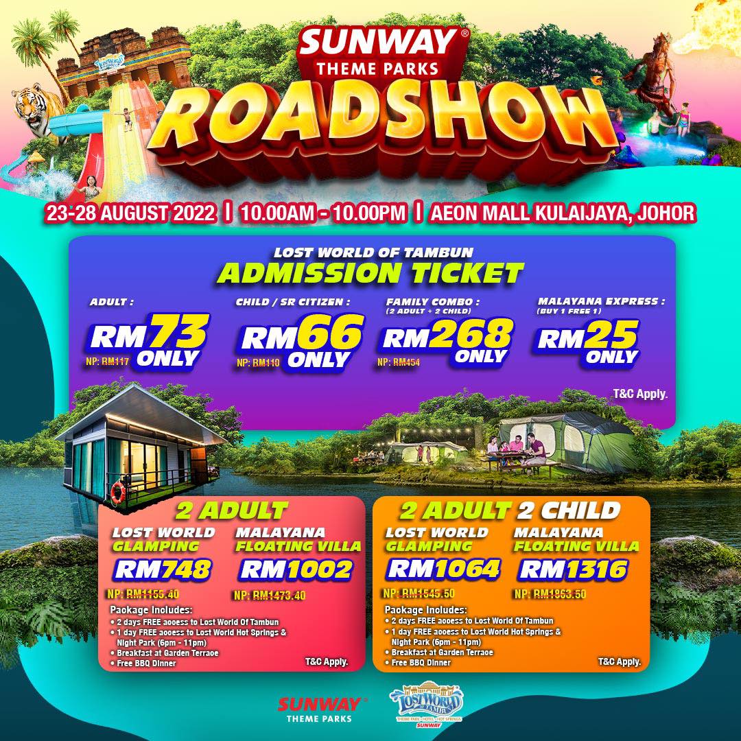 23-28 Aug 2022: Sunway Lagoon Sunway Theme Parks Roadshow - EverydayOnSales.com