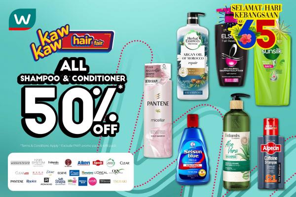 27-31 Aug 2022: Watsons Shampoo & Conditioner Sale - EverydayOnSales.com