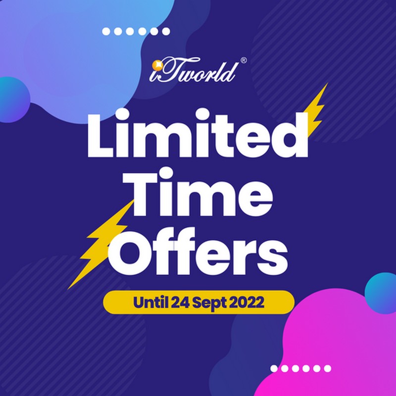 Now till 24 Sep 2022: iTworld Limited Time Offers - EverydayOnSales.com