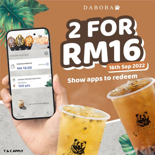 16 Sep 2022: Daboba Malaysia is having their Malaysia Day Promotion ...