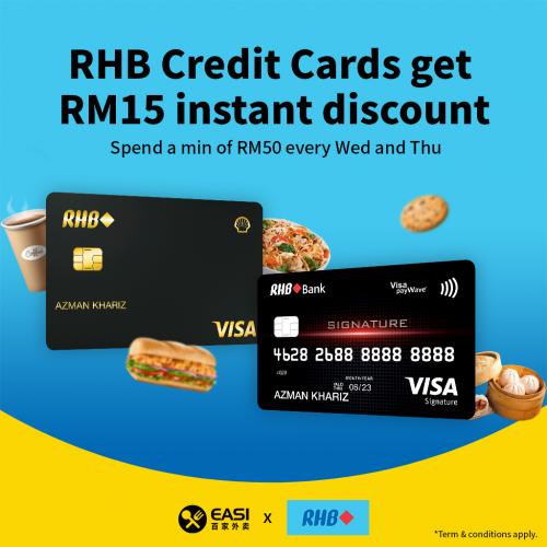 1 Sep 2022-31 May 2023 2022: EASI RHB Credit Card RM15 Instant Discount ...