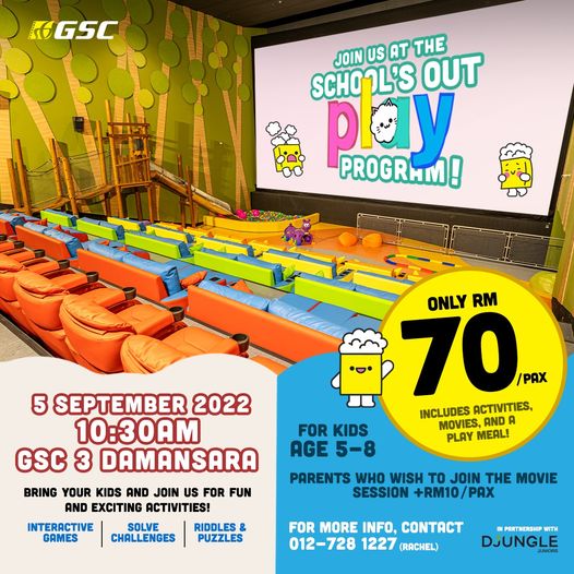 5 Sep 2022: GSC School's Out Play Program - EverydayOnSales.com