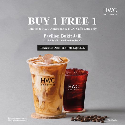 2-8 Sep 2022: HWC Coffee Buy 1 Free 1 Deal at Pavilion - EverydayOnSales.com