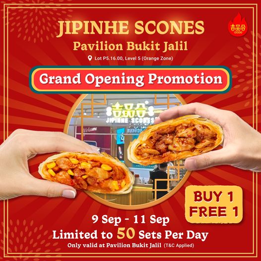 9-11 Sep 2022: Jipinhe Scones Grand Opening Promo at Pavilion ...
