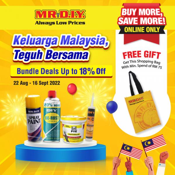Now till 16 Sep 2022: MR DIY Online Merdeka Bundle Deals Promotion ...