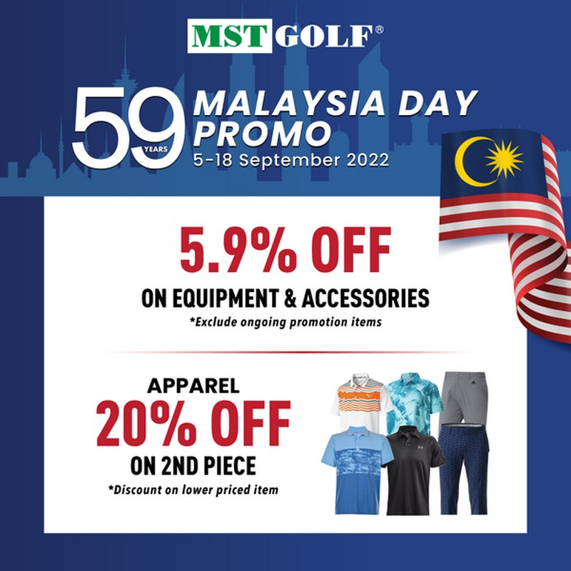 Now till 18 Sep 2022: MST Golf Malaysia Day Promo - EverydayOnSales.com