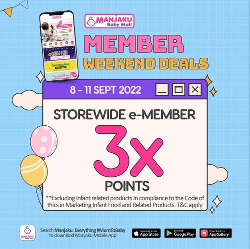 8-11 Sep 2022: Manjaku Member 3X Points Promotion - EverydayOnSales.com