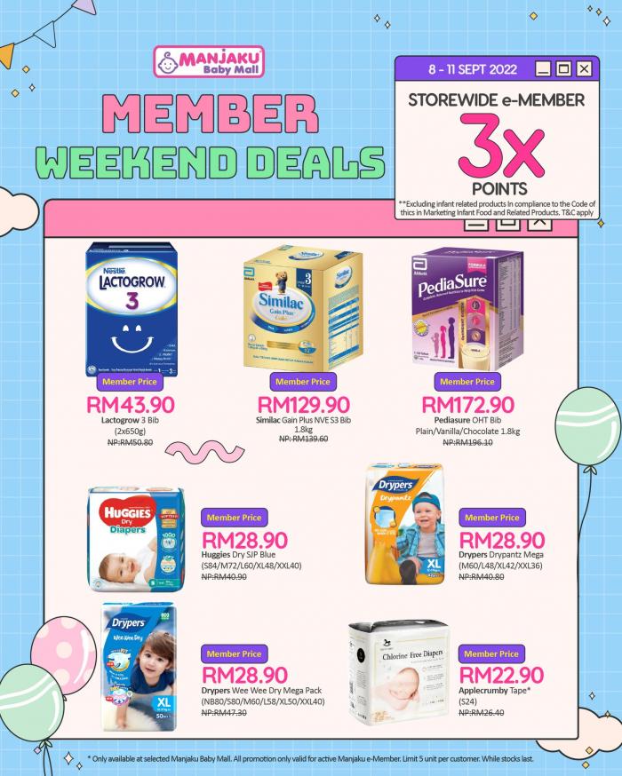 8-11 Sep 2022: Manjaku Member Weekend Promotion - EverydayOnSales.com