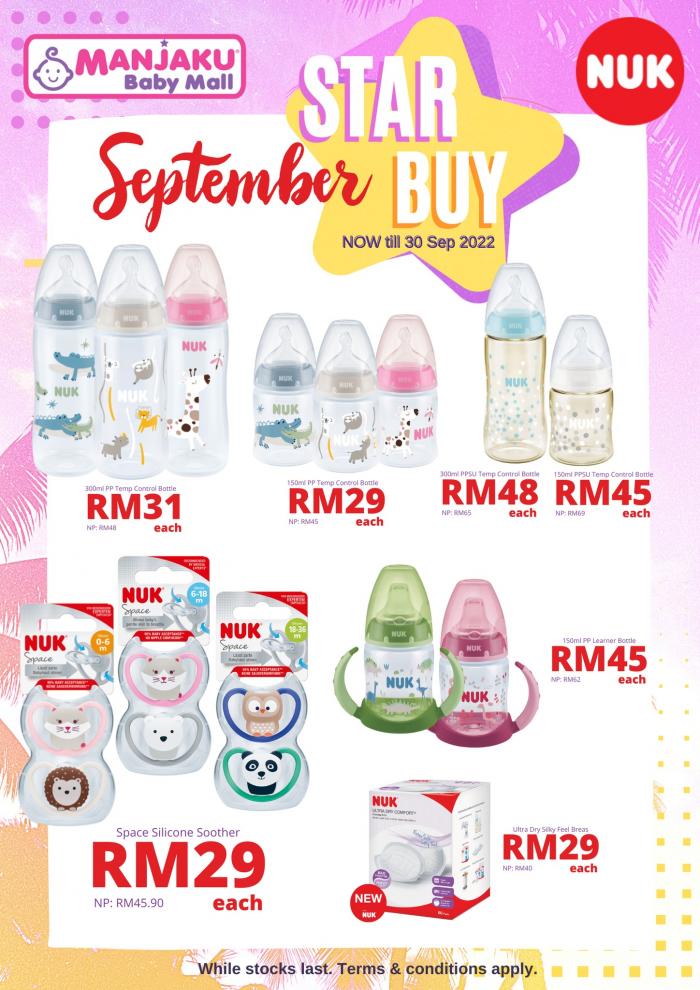Now till 30 Sep 2022: Manjaku NUK September Star Buy Promotion ...