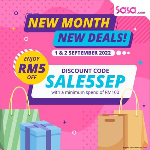 1-2 Sep 2022: SaSa Online RM5 OFF Promo Code Promotion ...