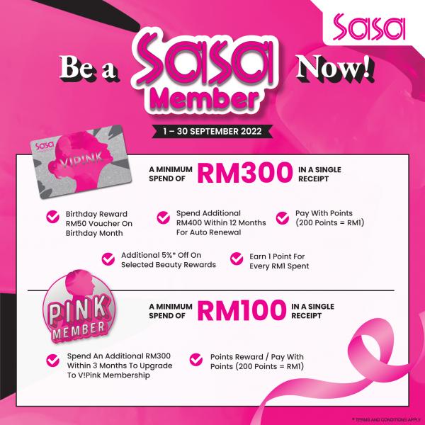 1-30 Sep 2022: Sasa Free Membership Promotion - EverydayOnSales.com