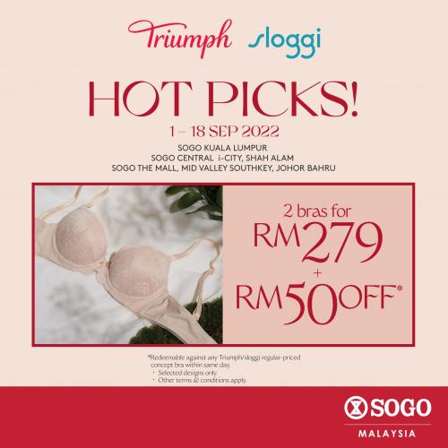 1-18 Sep 2022: Triumph & Sloggi Hot Picks Sale at SOGO - EverydayOnSales.com