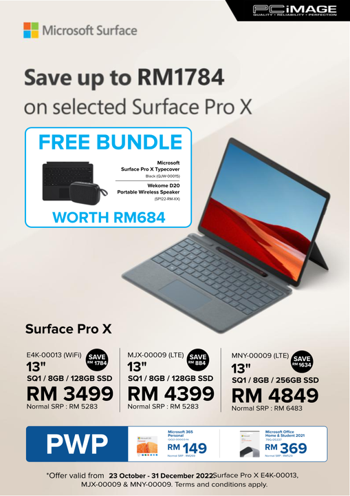 23 Oct-31 Dec 2022: PC Image Microsoft 365 Personal & Microsoft Office ...