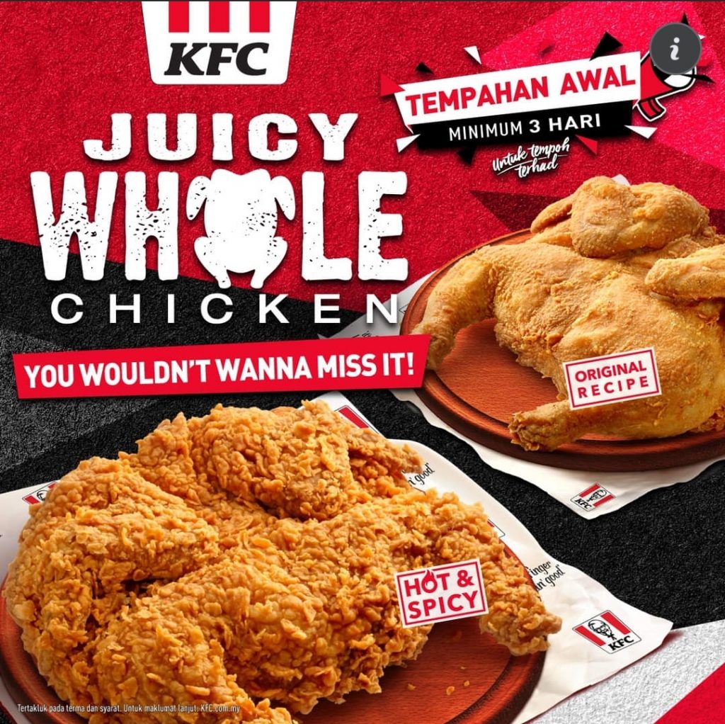 20 Mar 2023 Onward: KFC Juicy Whole Chicken Promo - EverydayOnSales.com