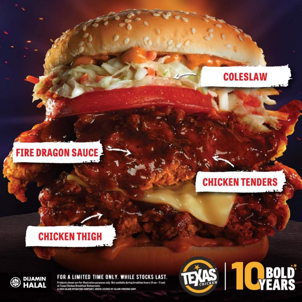 24 May 2023 Onward: Texas Chicken Fire Dragon Burgers and Wrap 2023 ...