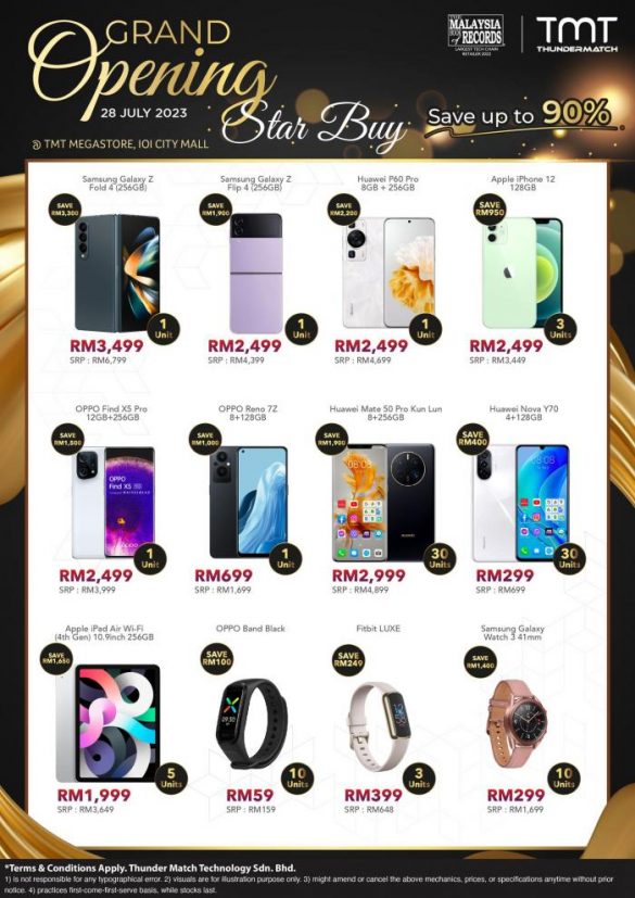 28 Jul 2023: TMT Megastore Grand Opening at IOI City Mall - EverydayOnSales.com