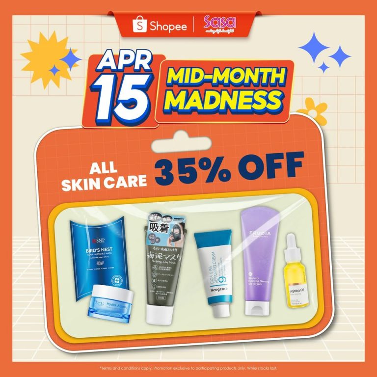 15 Apr 2024: SaSa - Mid Month Madness Deal at Shopee - EverydayOnSales.com