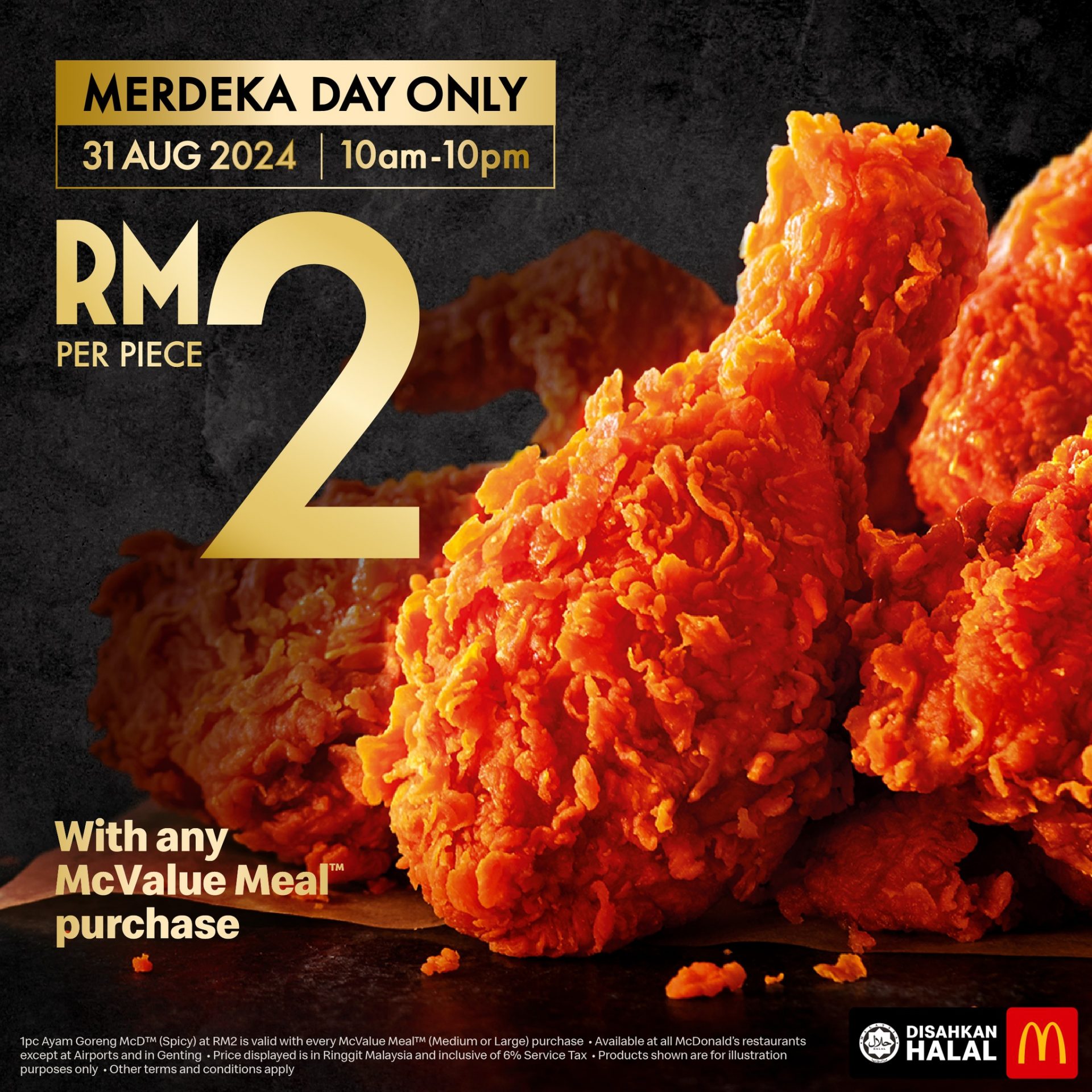 31 August 2024: McDonald's Malaysia - RM2 Fried Chicken Deal for ...