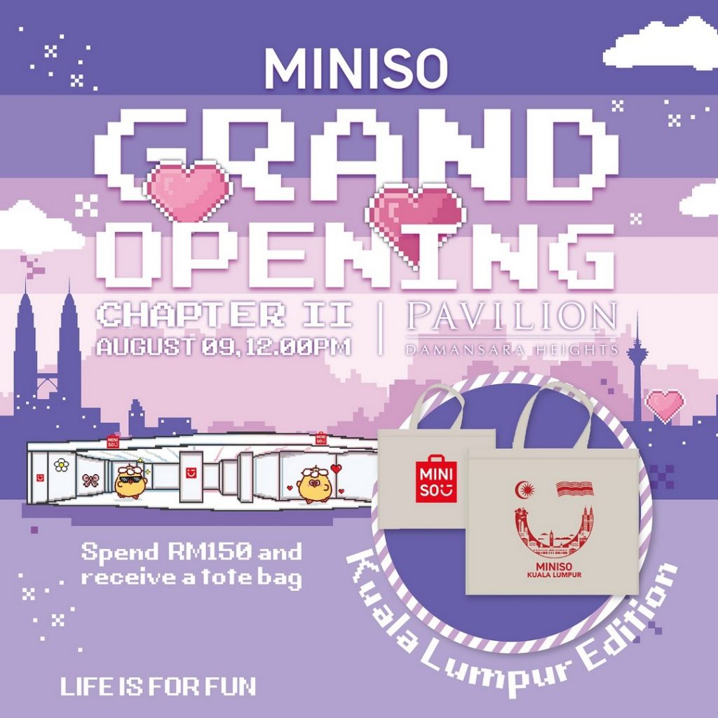 9-11 August 2024: Miniso Malaysia: Grand Opening Sale - EverydayOnSales.com