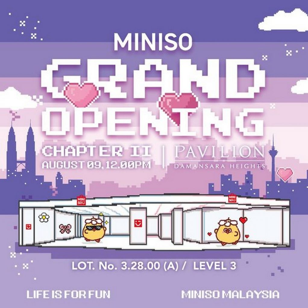 9-11 August 2024: Miniso Malaysia: Grand Opening Sale - EverydayOnSales.com