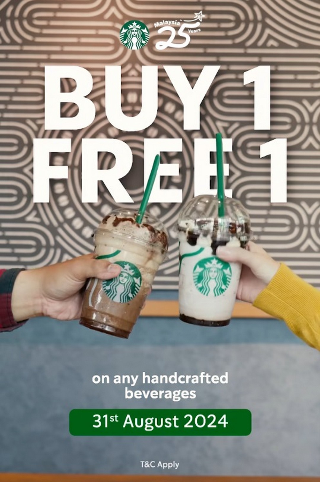 31 August 2024: Starbucks Malaysia – Special Merdeka Treats: Buy 1 Free ...