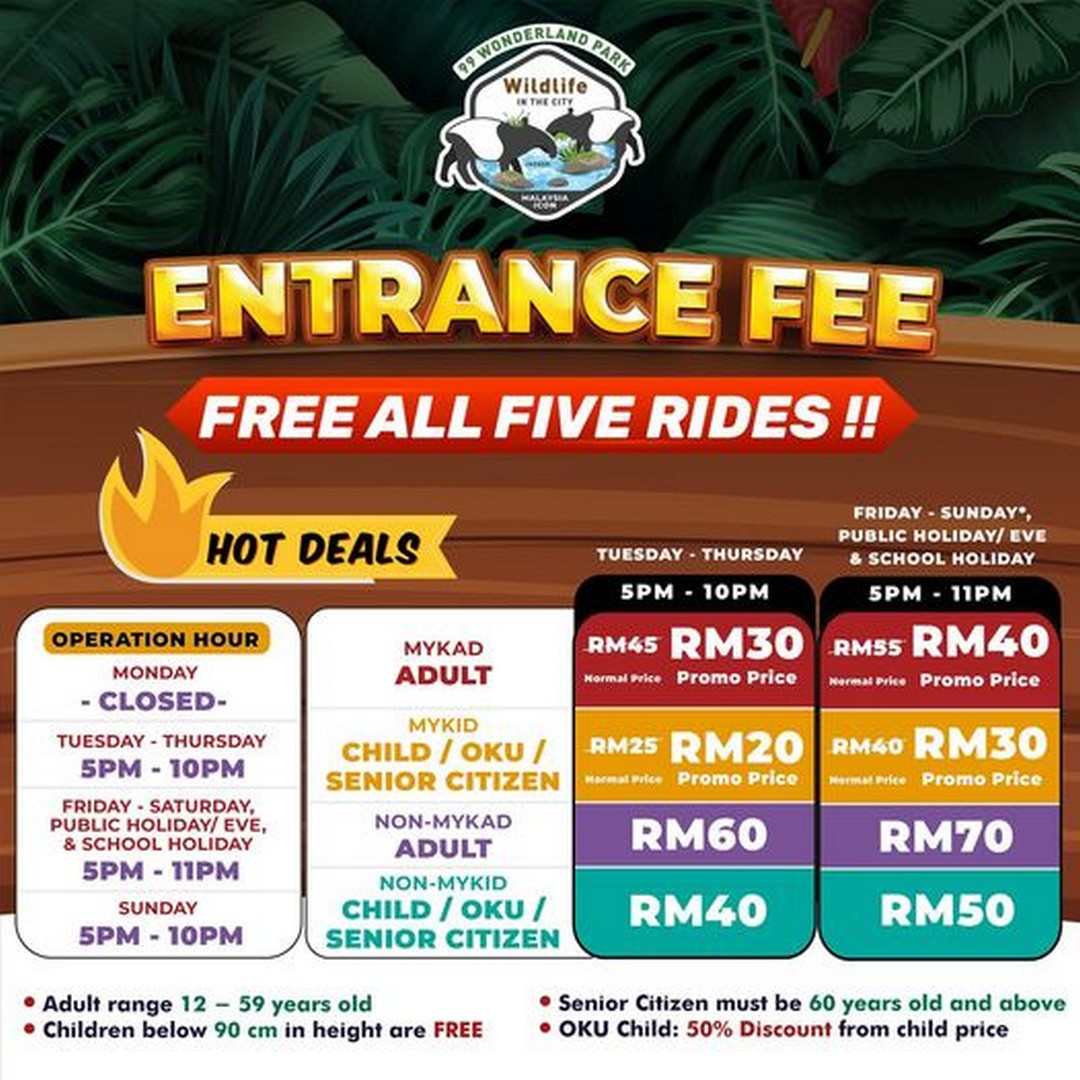 Now till 30 September 2024: 99 Wonderland Park – New Entrance Ticket ...
