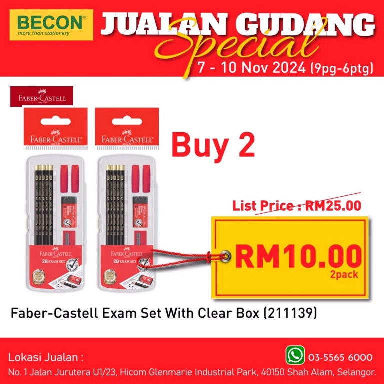 BECON Stationery Warehouse Sale (7-10 Nov 2024) - Up to 70% OFF on Office Supplies in Shah Alam