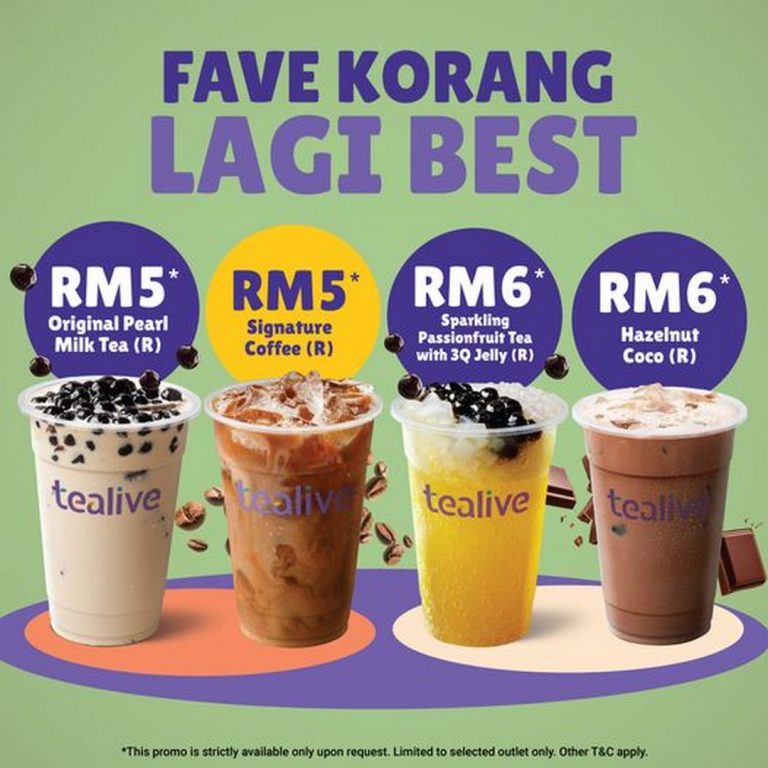 Tealive Malaysia RM5 Drink Promotion: Pearl Milk Tea & Signature Coffee ...