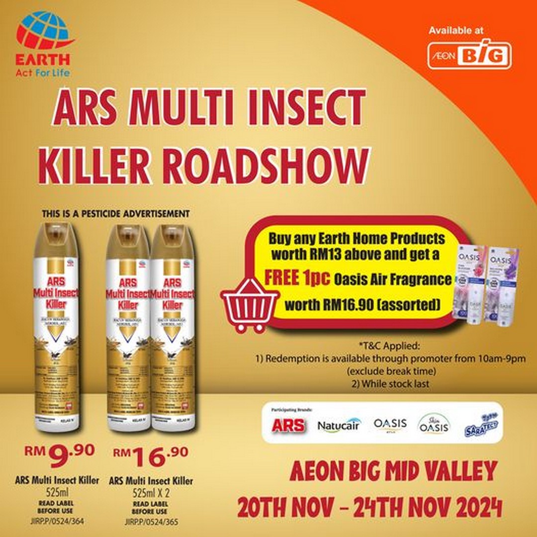 20-24 November 2024: AEON BiG MID VALLEY – ARS Multi Insect Killer ...