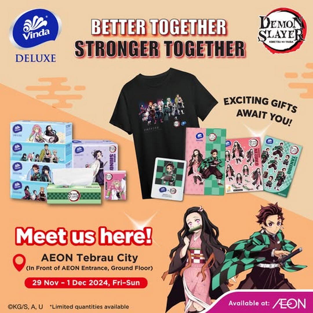 29 November–1 December 2024: AEON Malaysia – Demon Slayer Vinda Tissue ...