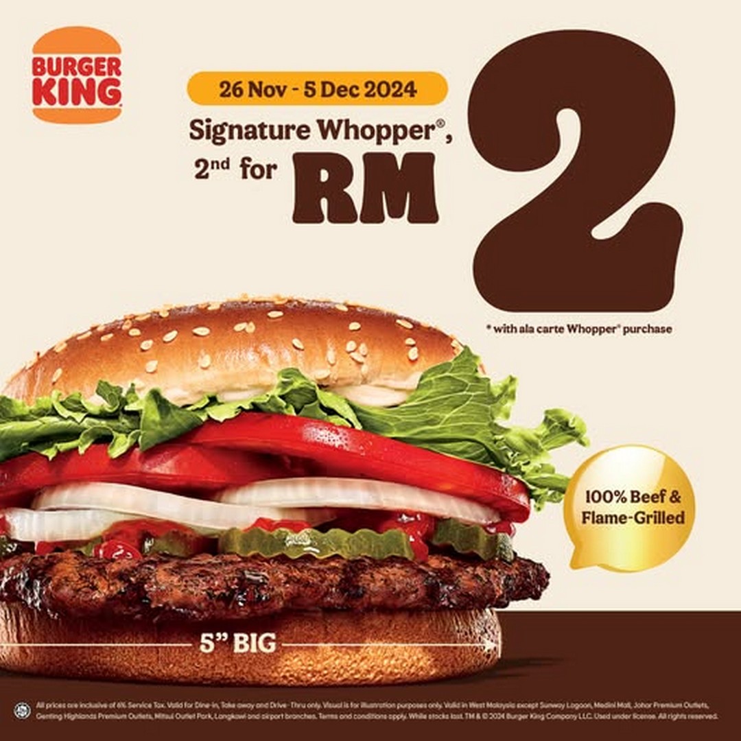 26 November-5 December 2024: Burger King Malaysia: Double Whopper ...