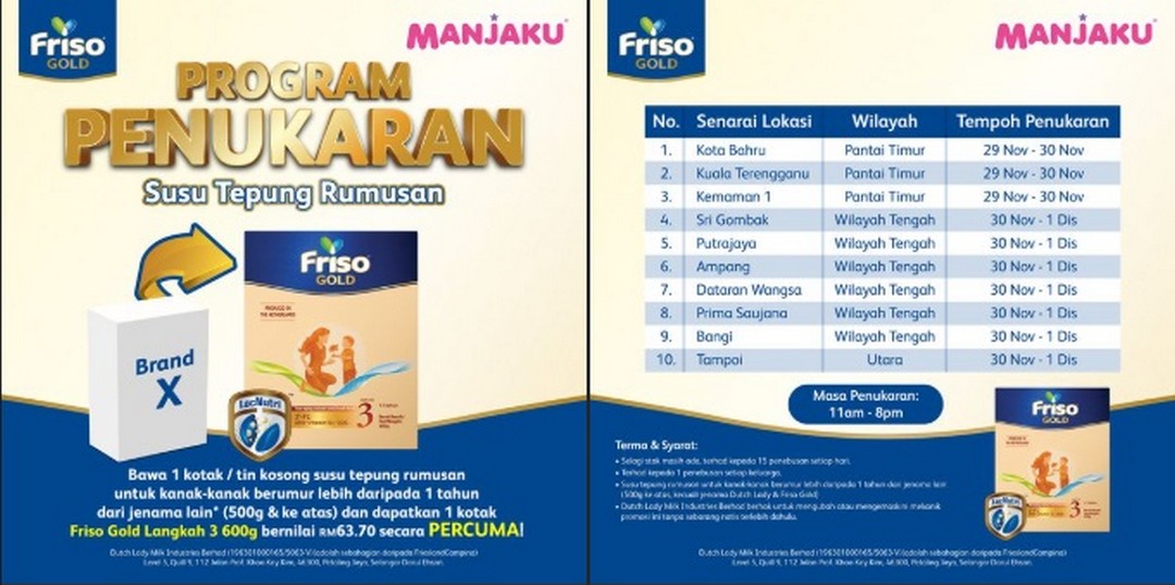 29 November-1 December 2024: Manjaku Baby Mall Friso® Gold Pack ...