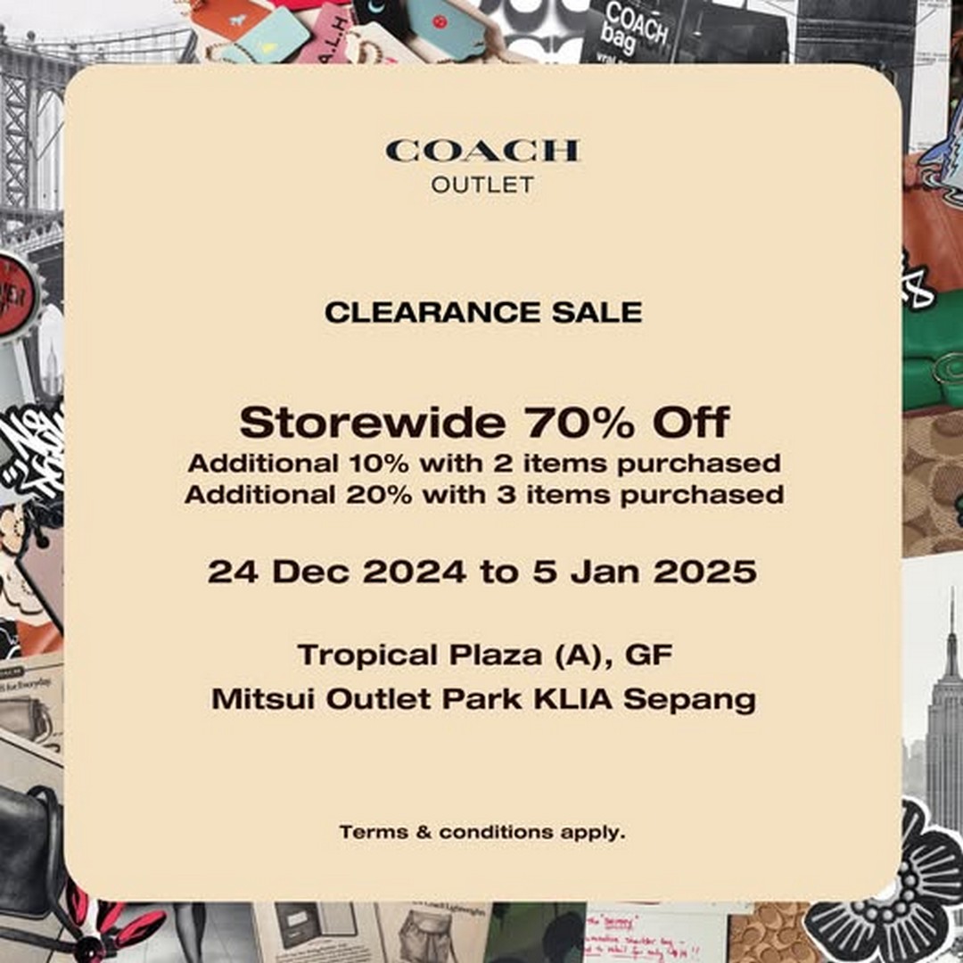 24 December 2024–5 January 2025: Coach Outlet Clearance Sale ...