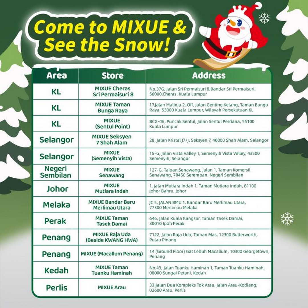 20-25 December 2024: MIXUE Snowing Event – Experience a Real Snowfall ...