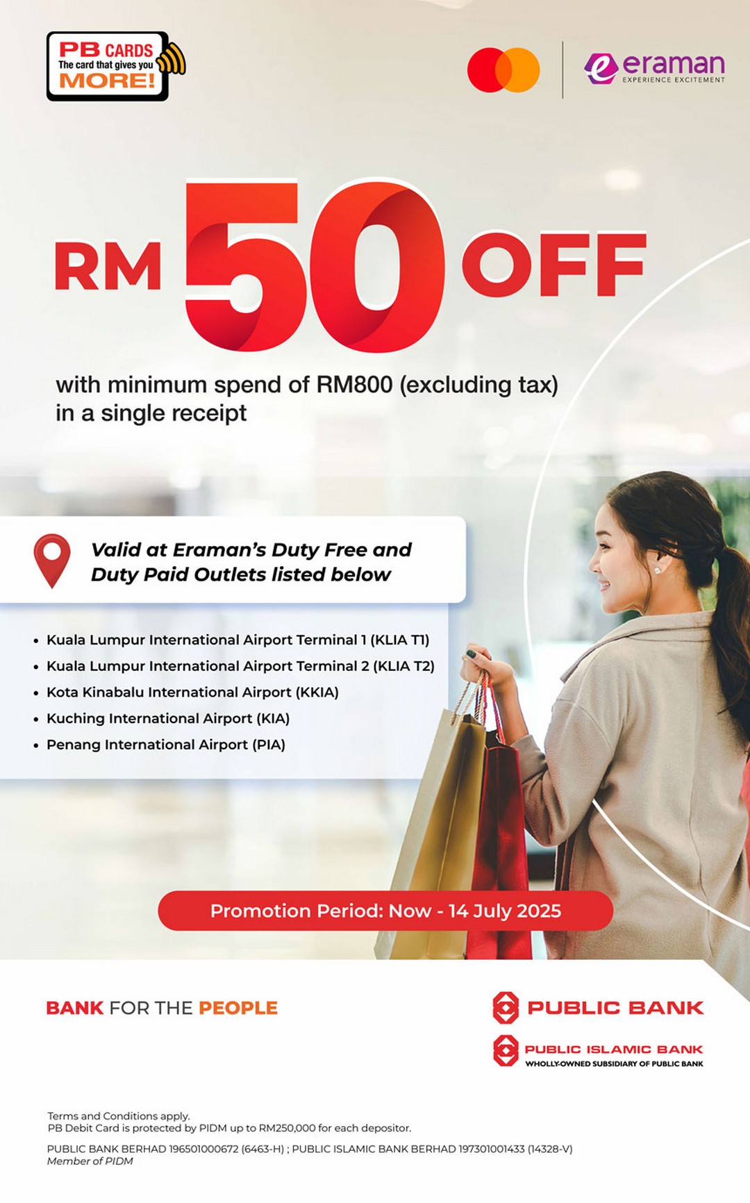 Now till 14 July 2025: Eraman – PB Cards RM50 OFF Promotion – Exclusive ...