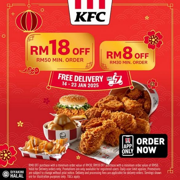 14-23 January 2025: KFC Malaysia: Enjoy RM18 Off and Free Delivery ...