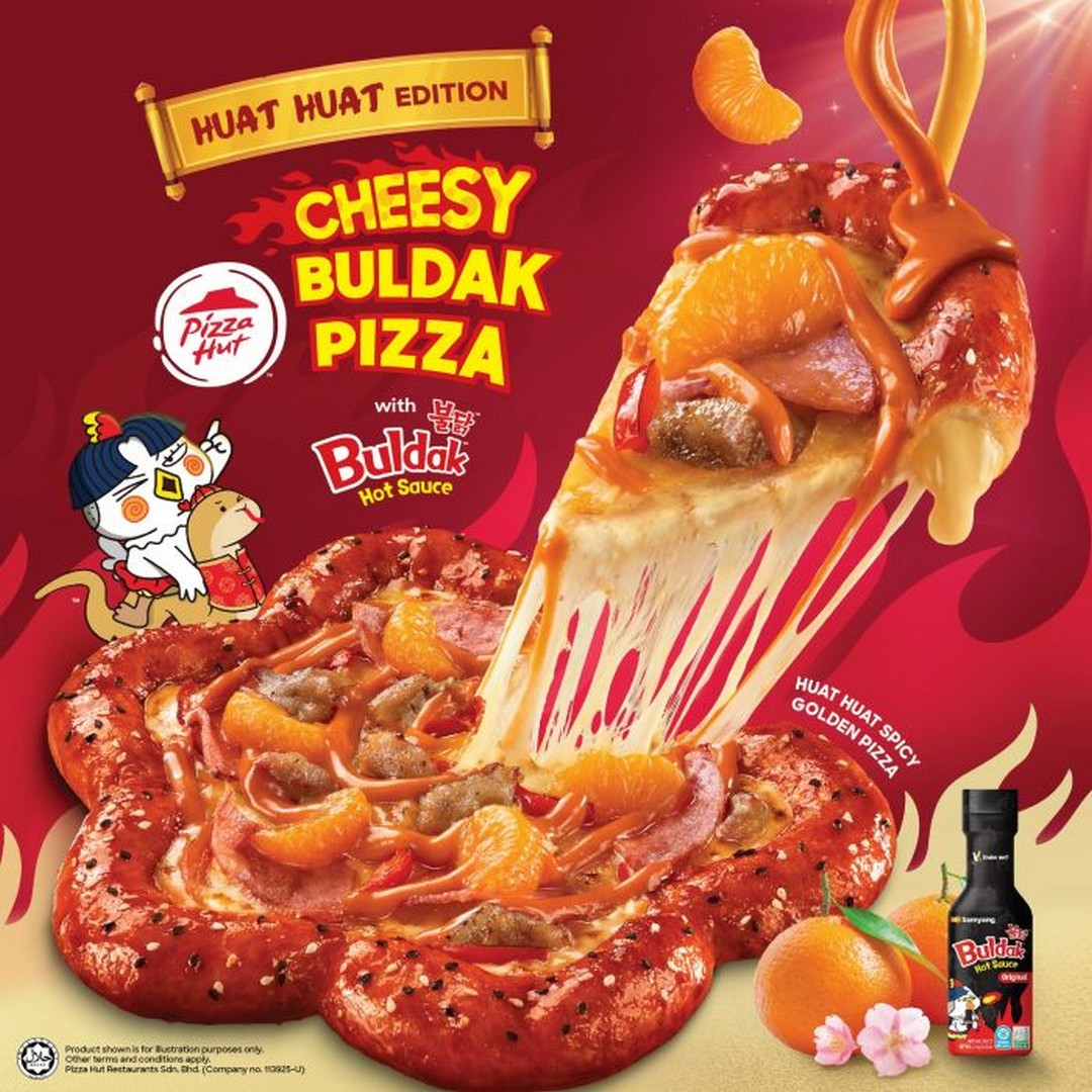 8 January 2025 onwards: Pizza Hut – CNY Huat Huat Cheesy Buldak Pizza ...