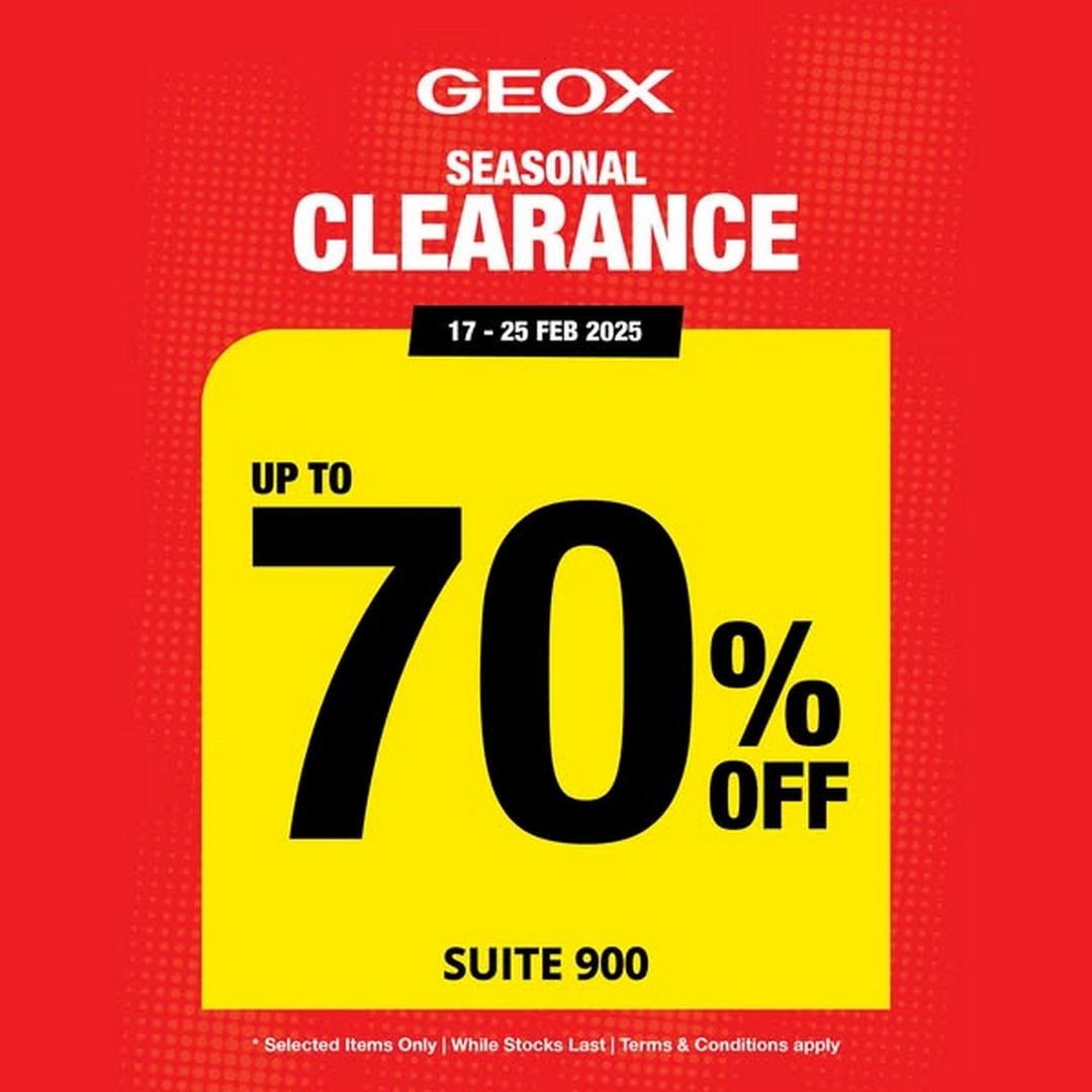 17-25 February 2025: Geox Special Sale – Up to 70% Off Selected Items ...