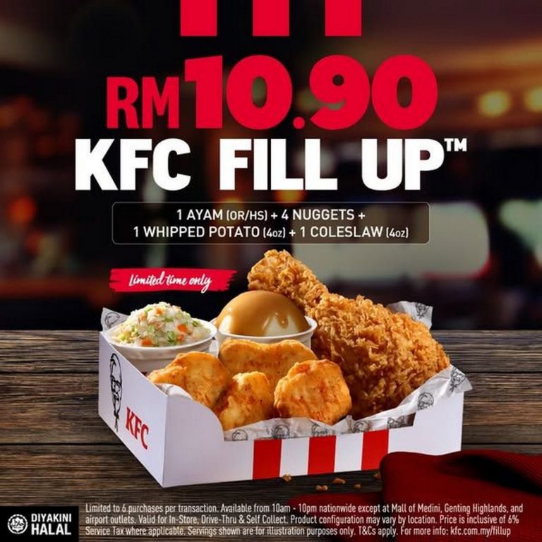 13 February-30 March 2025: KFC, Best RM10.90 Meal Deal - KFC Fill Up™ Promotion ...