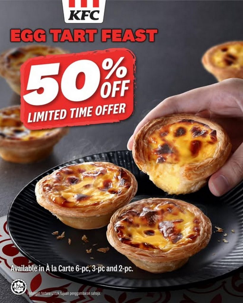 21 February-7 March 2025: KFC Malaysia, 50% Off Portuguese Egg Tart ...