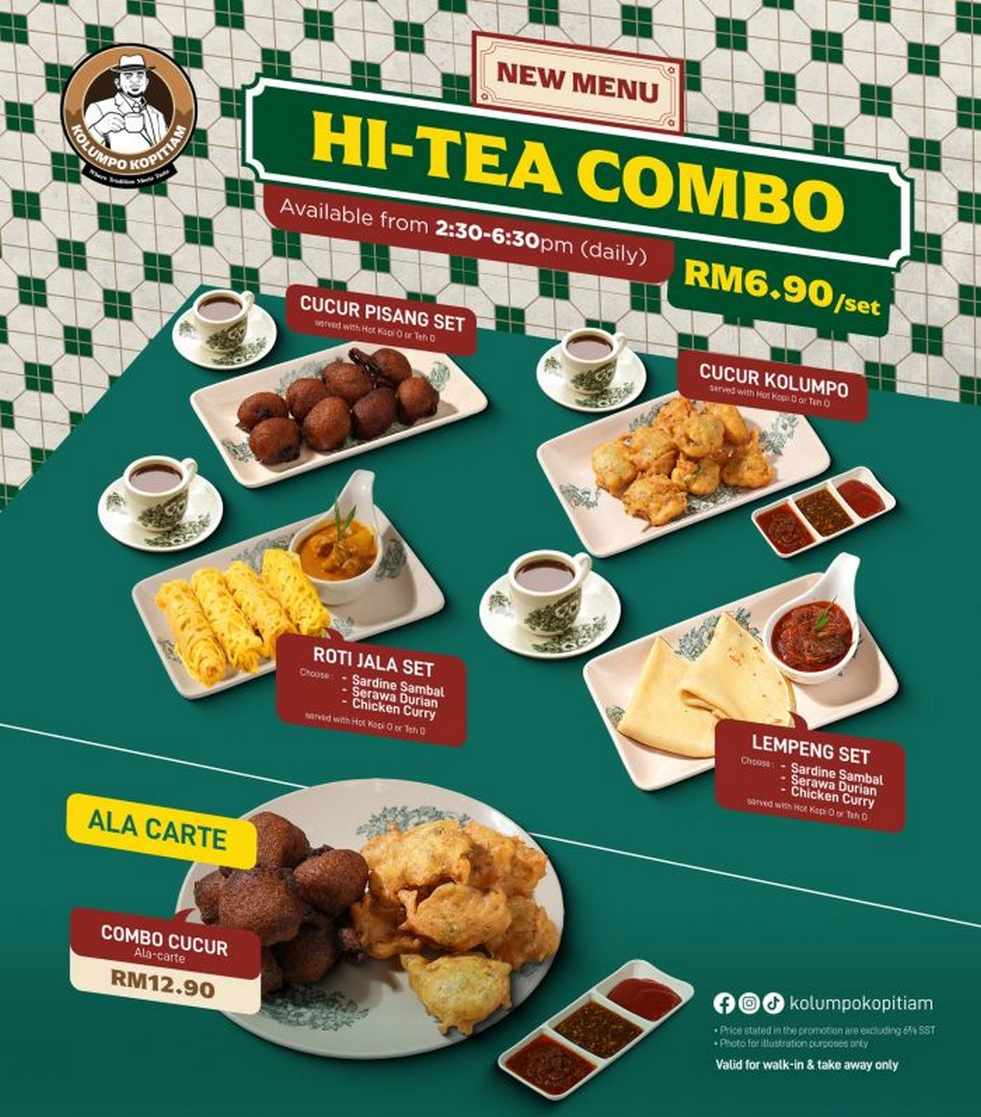 25 February 2025 Onward: Kolumpo Kopitiam – Classic Hi-Tea Combo for ...