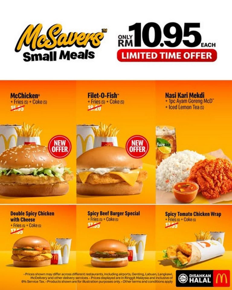 10 February 2025 onwards: McDonald's Malaysia: McSavers™ Small Meals ...