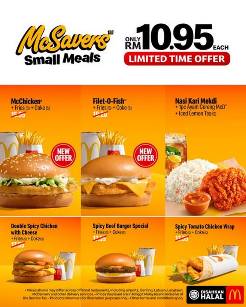 10 February 2025 onwards: McDonald's Malaysia: McSavers™ Small Meals ...